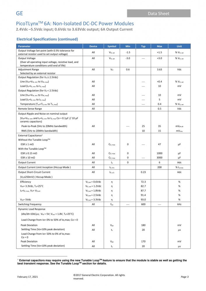 APTH006A0X4-SRZ datasheet page 3