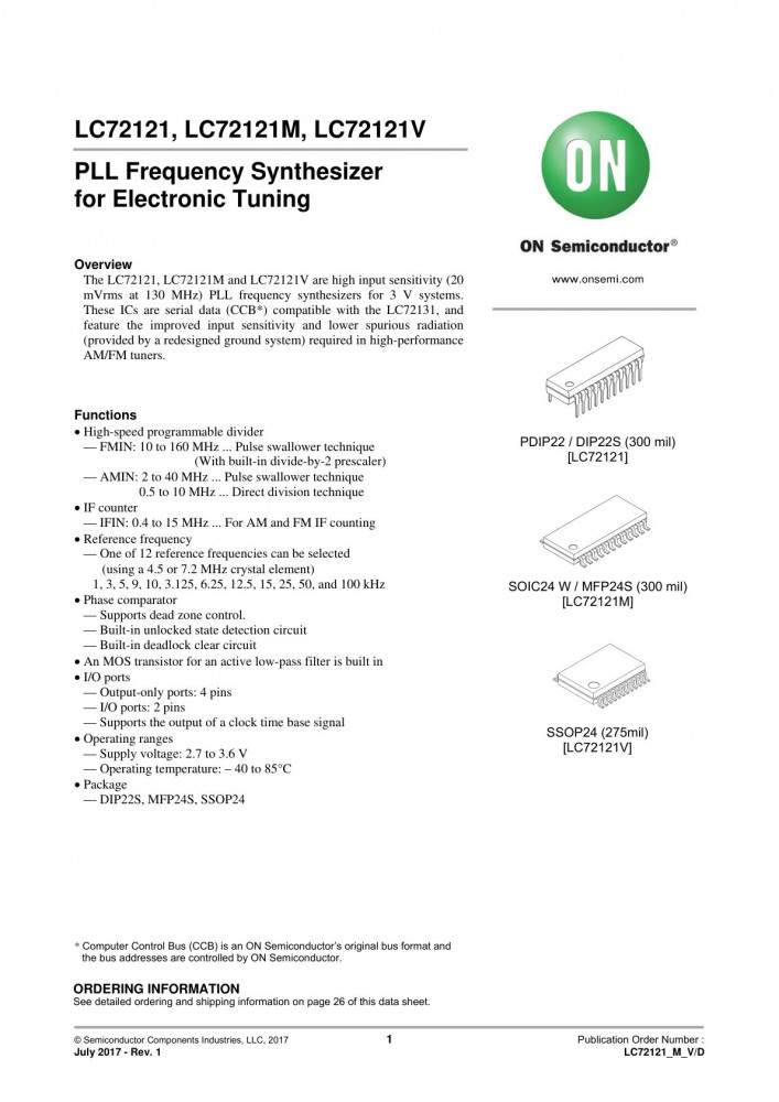 LC72121 datasheet page 2
