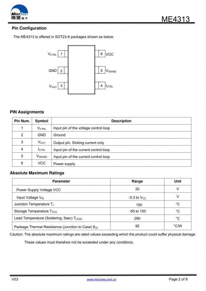 ME4313 datasheet page 2