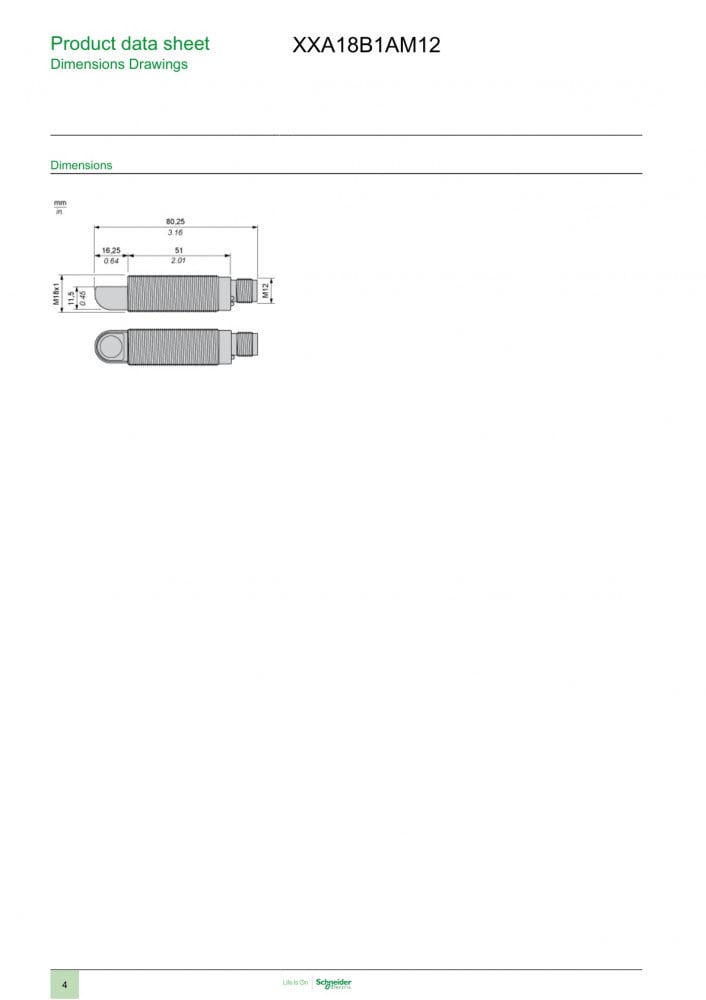 XXA18B1AM12 technical document page 4