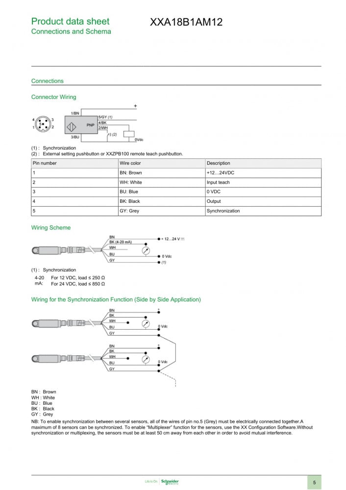 XXA18B1AM12 technical document page 5