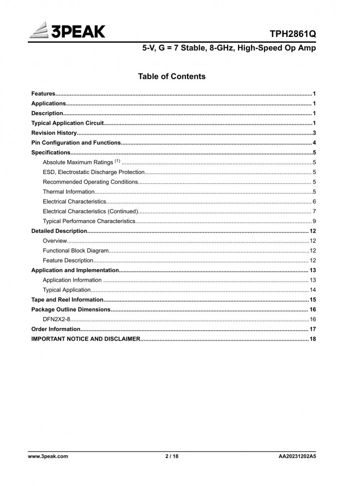 TPH2861Q datasheet page 2