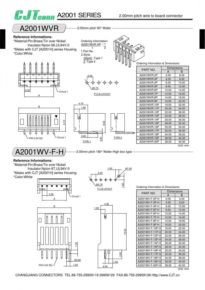 CJT A2001 series technical document page 6