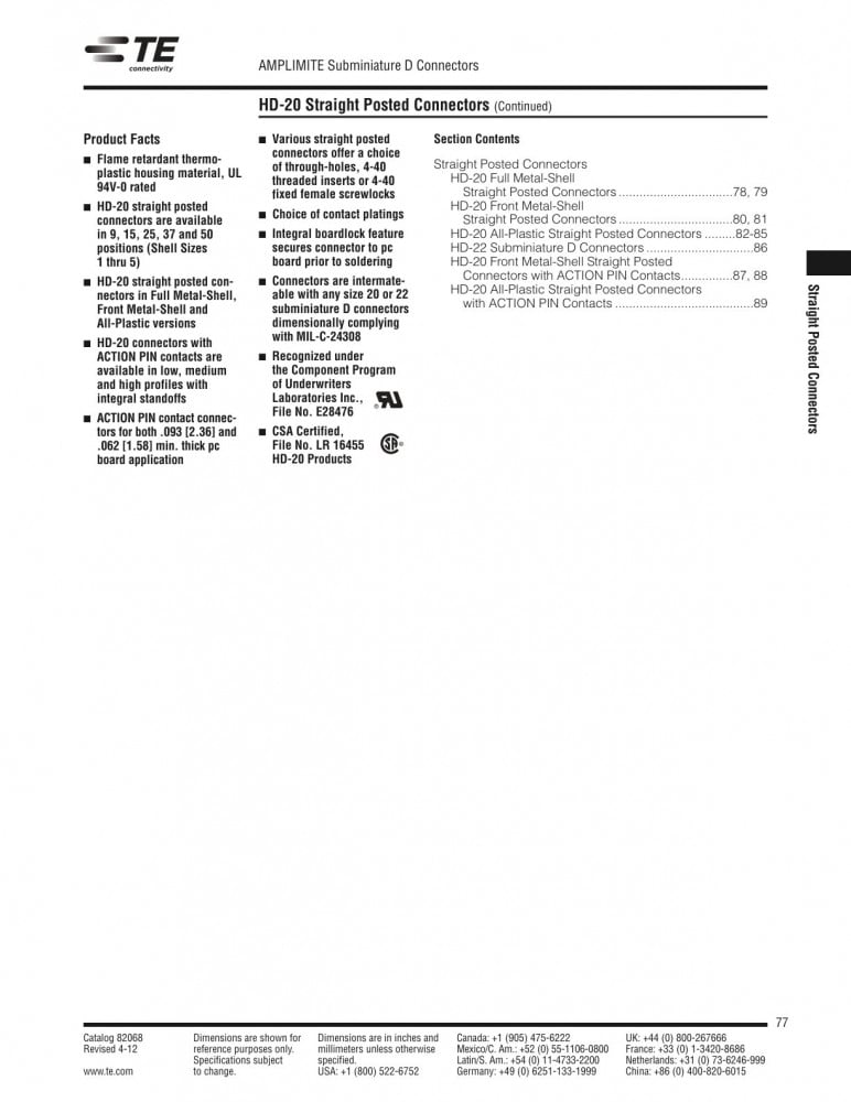 TE Connectivity HD-20 document page 2