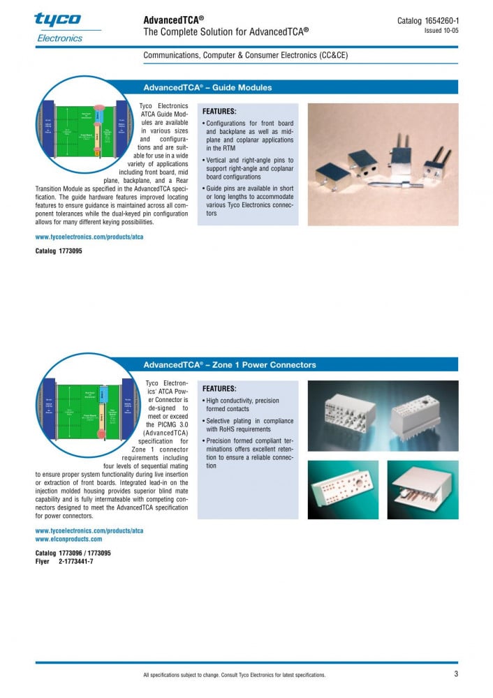 TE Connectivity AdvancedTCA document page 5