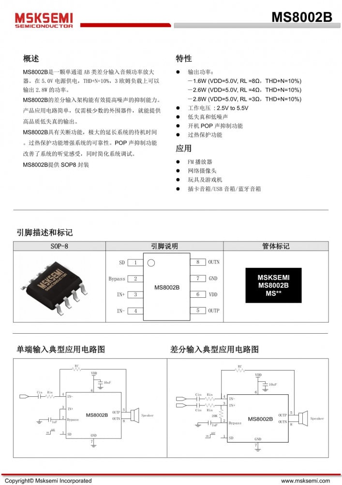 MS8002B datasheet page 2