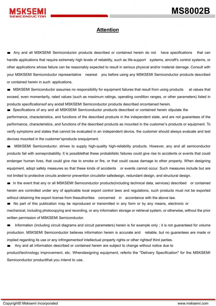 MS8002B datasheet page 9