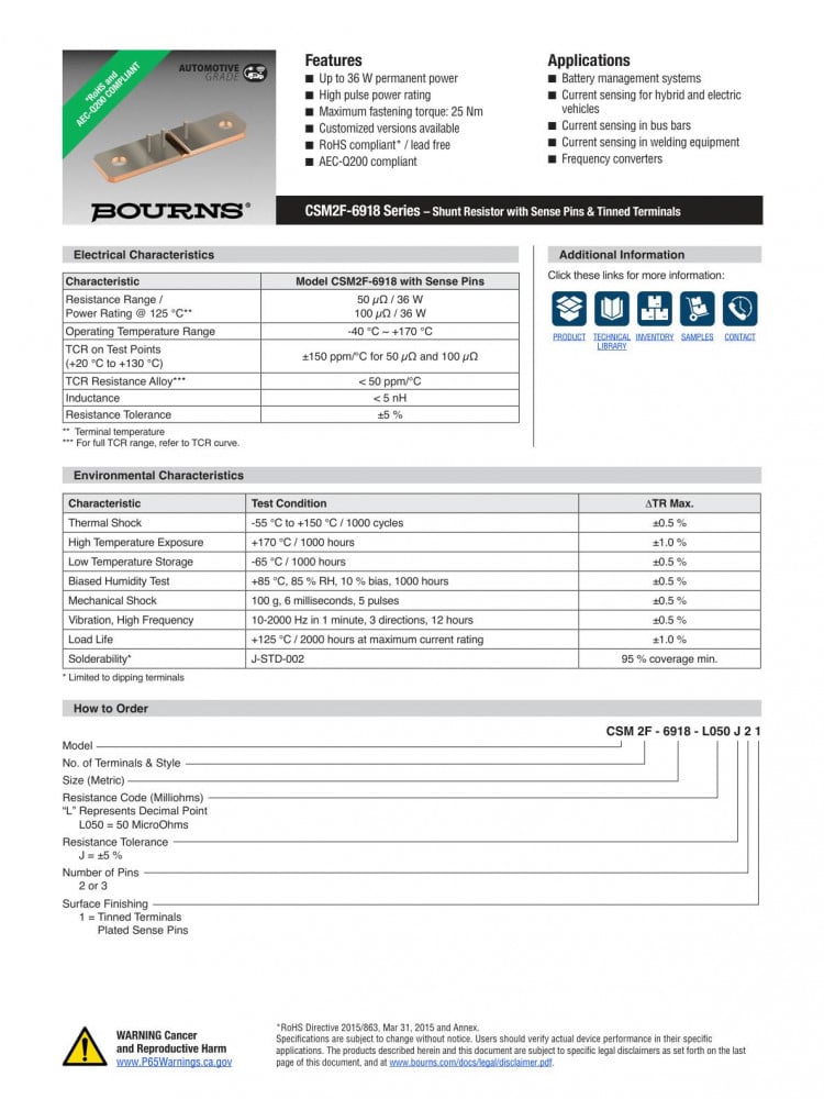 CSM2F-6918 series datasheet page 1