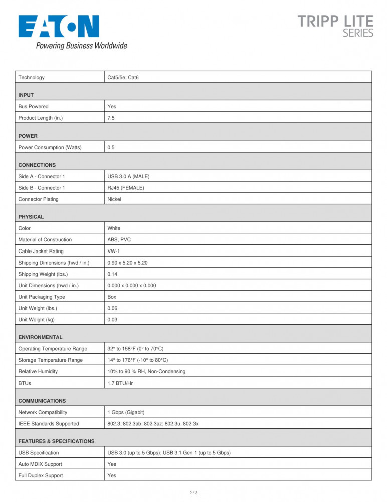 U336-000-GBW product document page 2