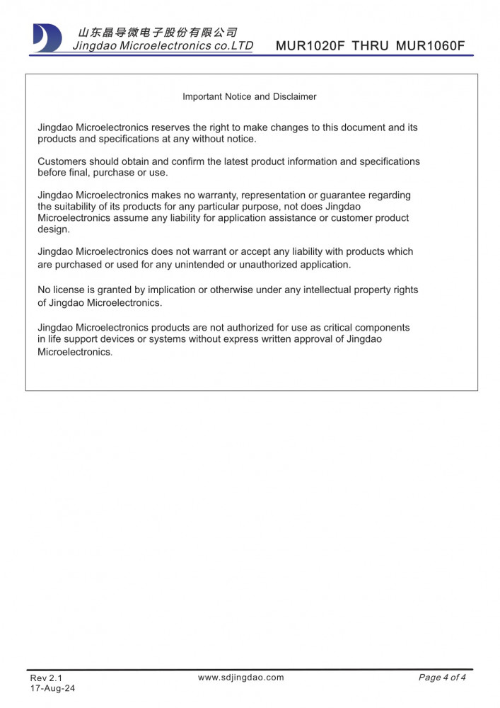 MUR1060F datasheet page 4
