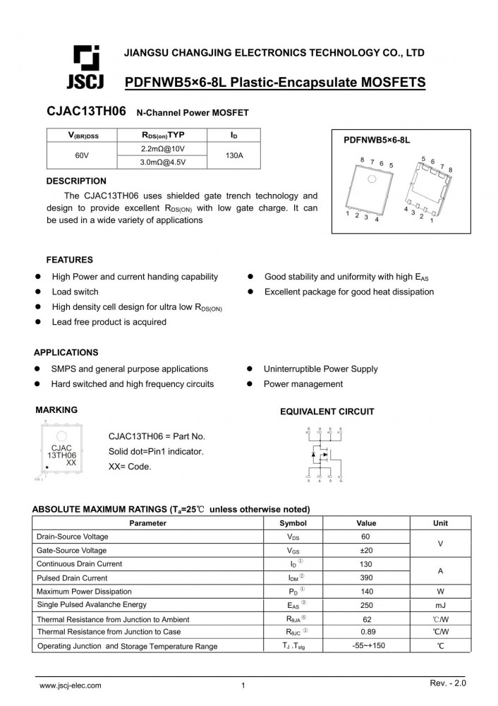 CJAC13TH06 datasheet page 1