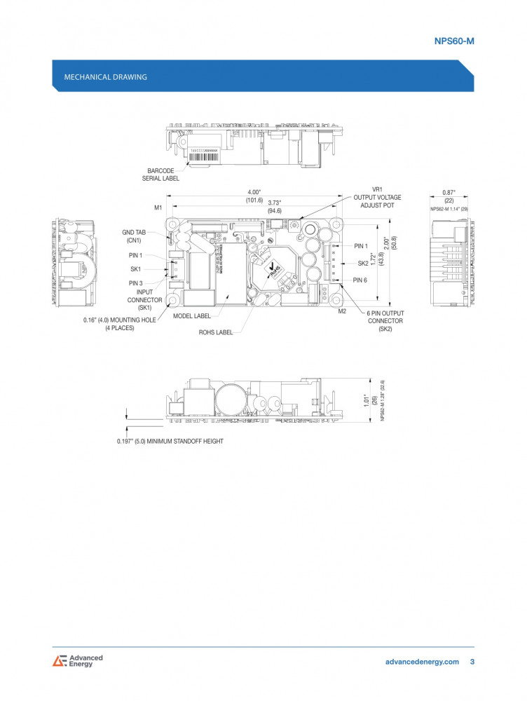 Artesyn NPS63-M-006 datasheet page 3