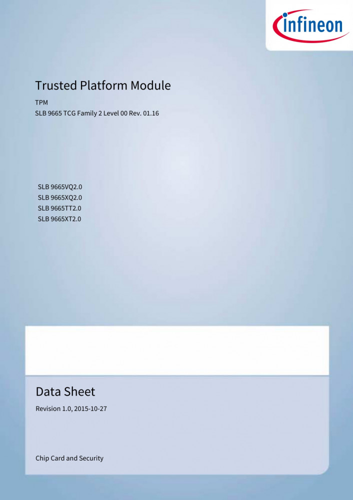 SLB 9665 datasheet page 1