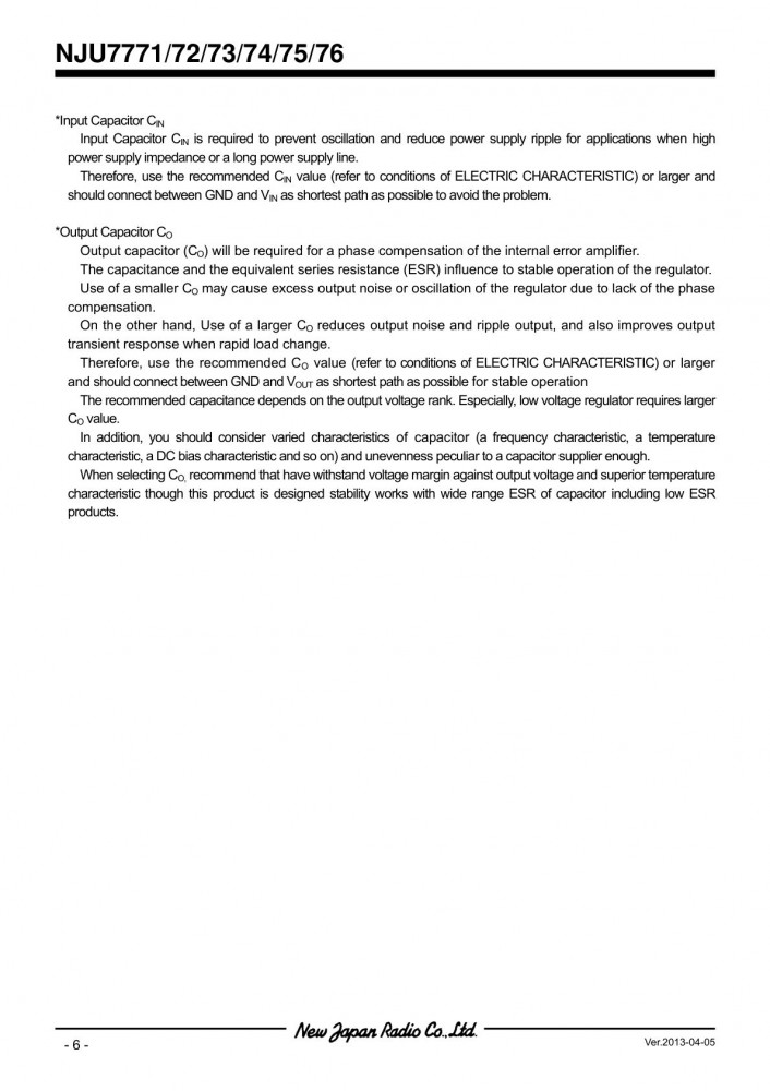 NJU7774 datasheet page 6