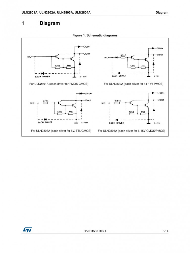 ULN2801A datasheet page 3