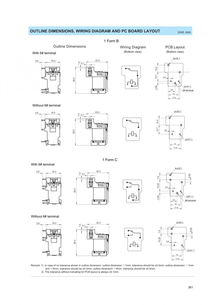 HF105F-1 datasheet page 5