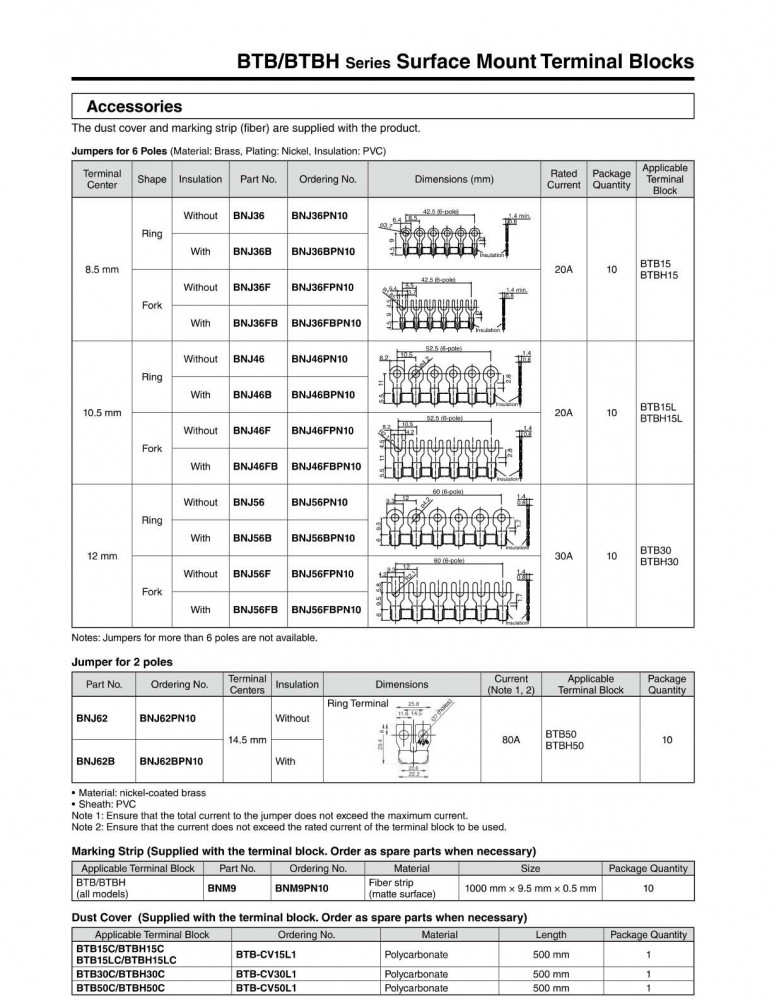 IDEC BTB and BTBH series document page 7