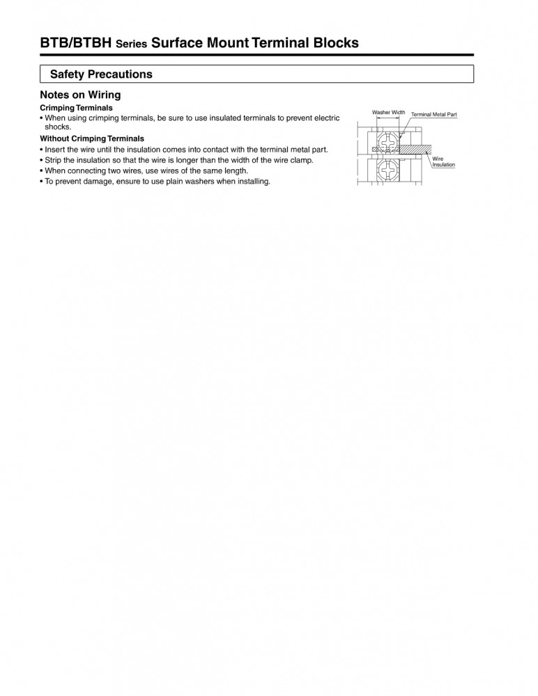 IDEC BTB and BTBH series document page 8