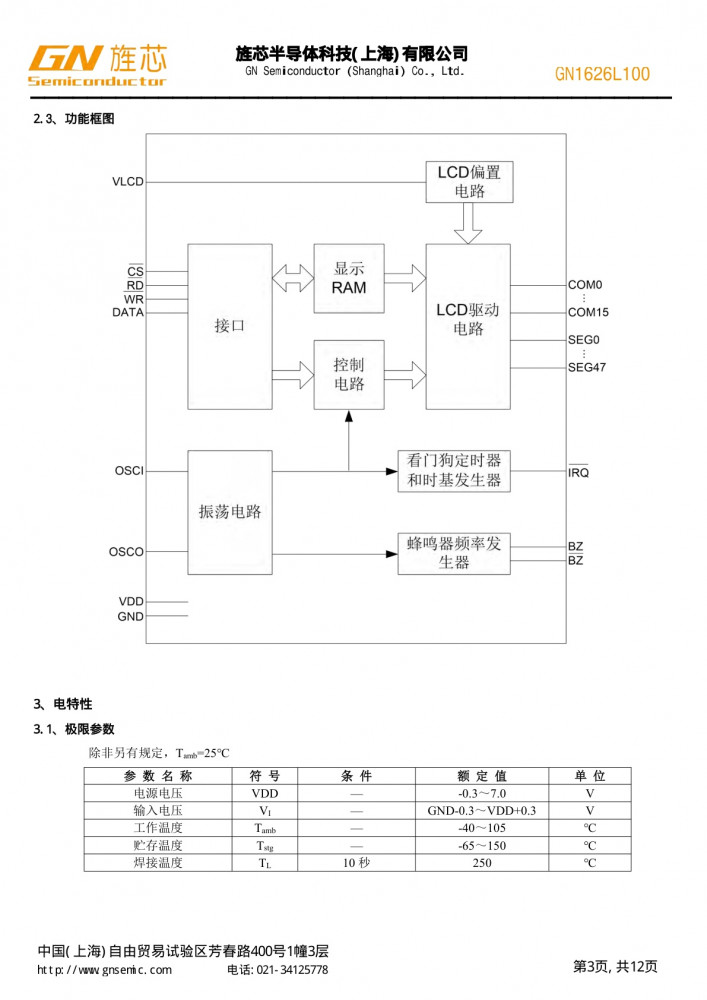 GN1626L100 datasheet page 3