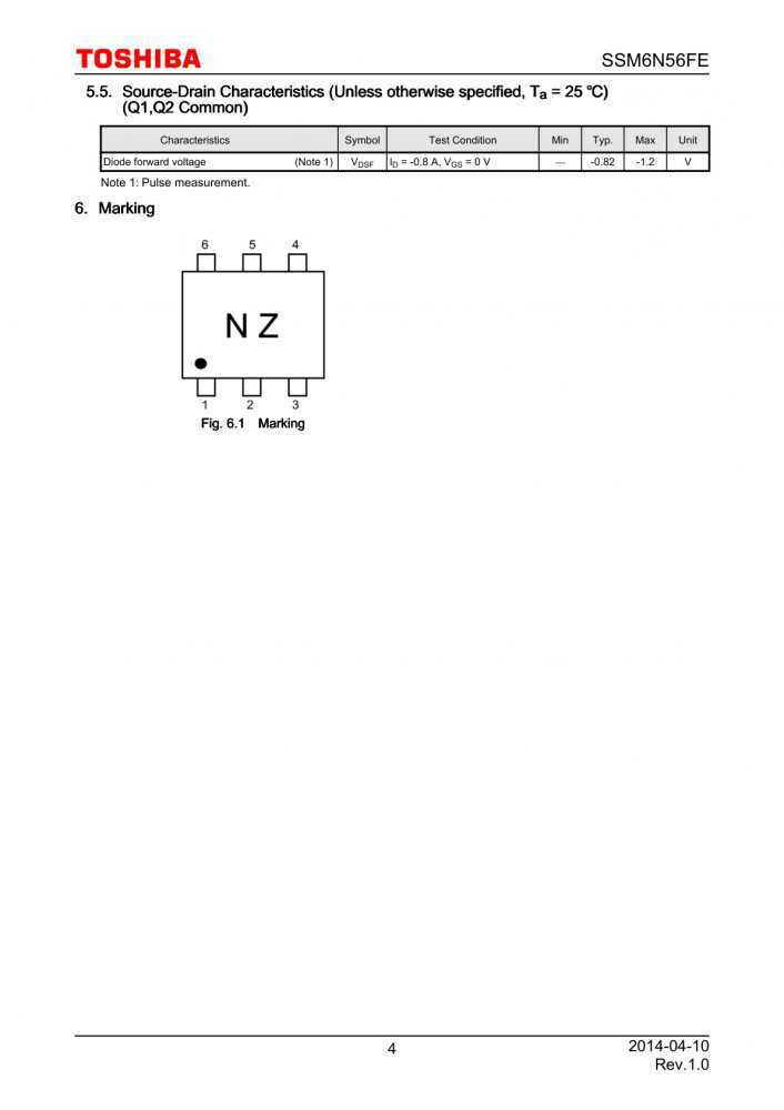SSM6N56FE,LM datasheet page 4