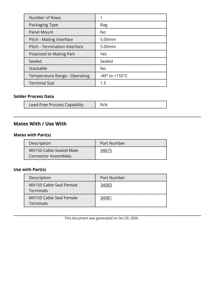 MOLEX 340620051 technical document preview, page 3