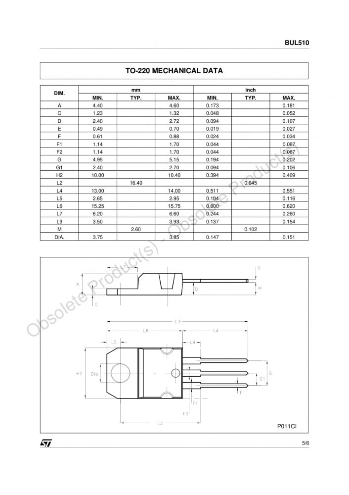 BUL510 datasheet page 5