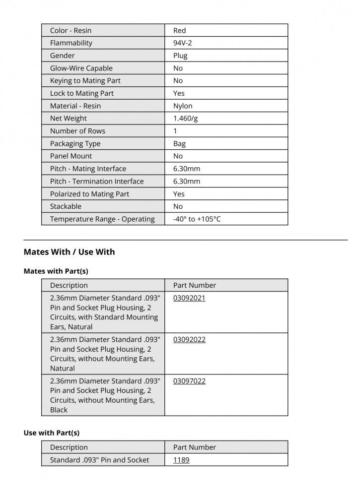 Molex .093 connector family document page 3