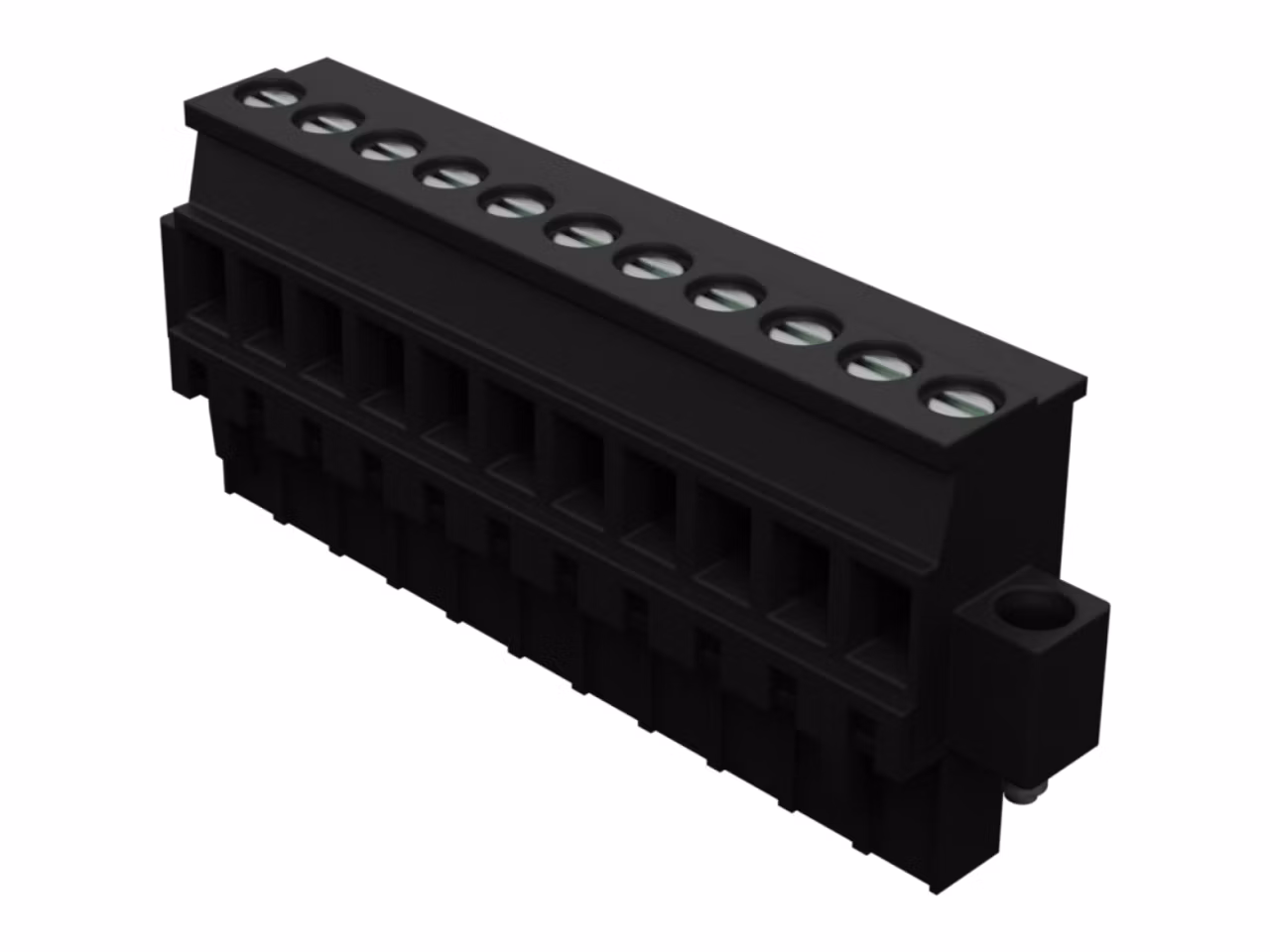 5.00mm Pitch Eurostyle Vertical Plug, with Retention Screws, Front Wire Entry, Gold (Au) Plated, Black, 11 Circuits for sale