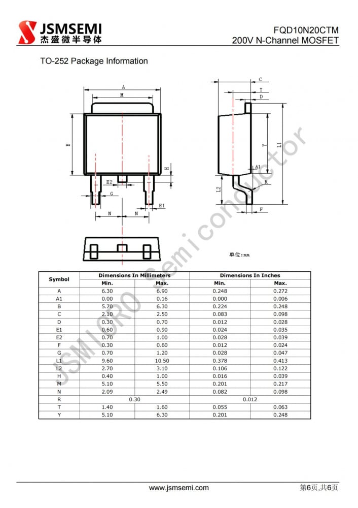 FQD10N20CTM-JSM datasheet page 6
