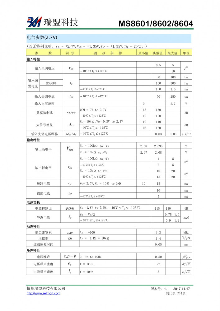 MS8602 datasheet page 4