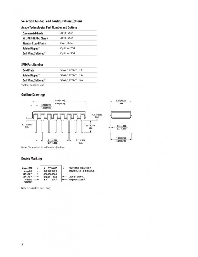 ACPL-5161-300 datasheet page 5