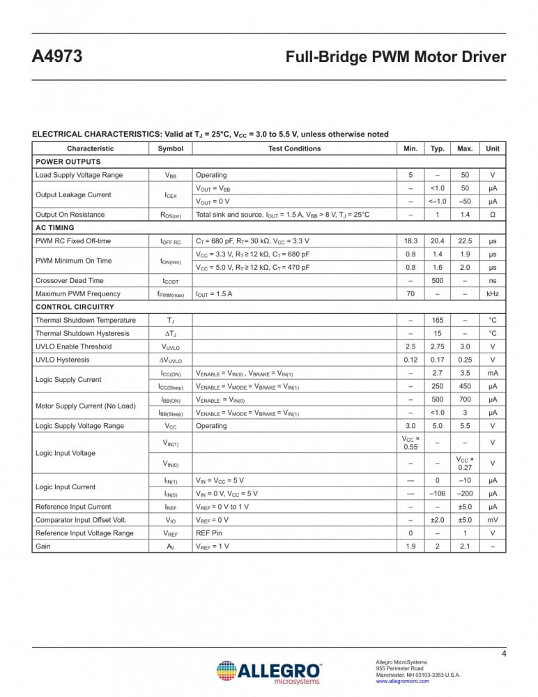 A4973 datasheet page 4