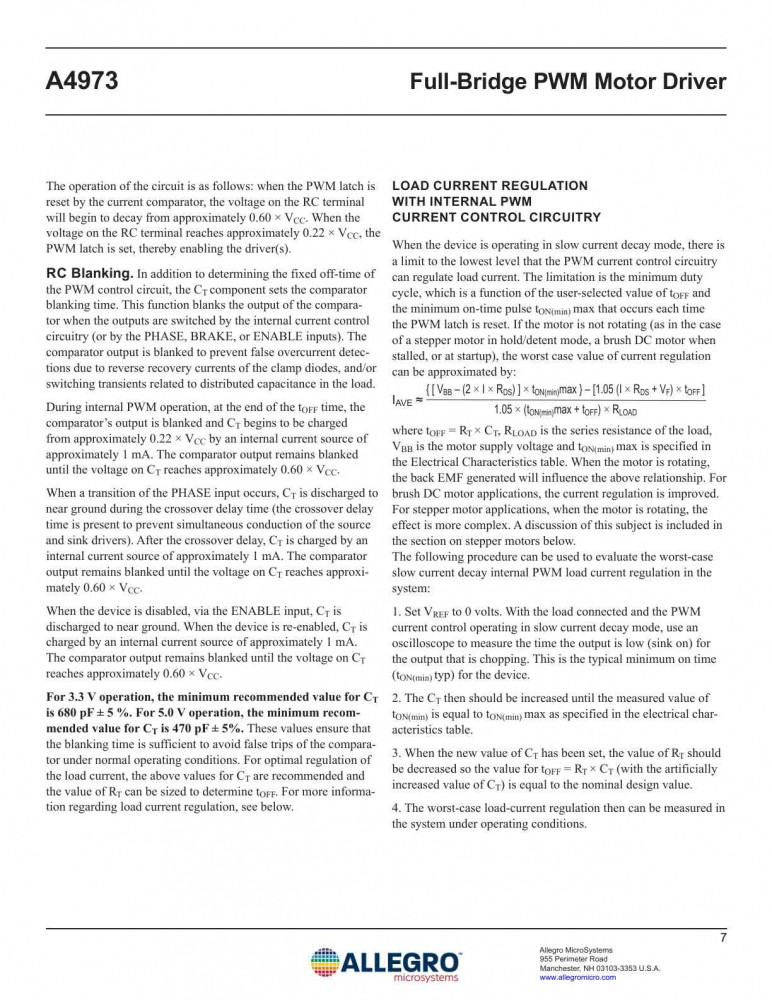 A4973 datasheet page 7