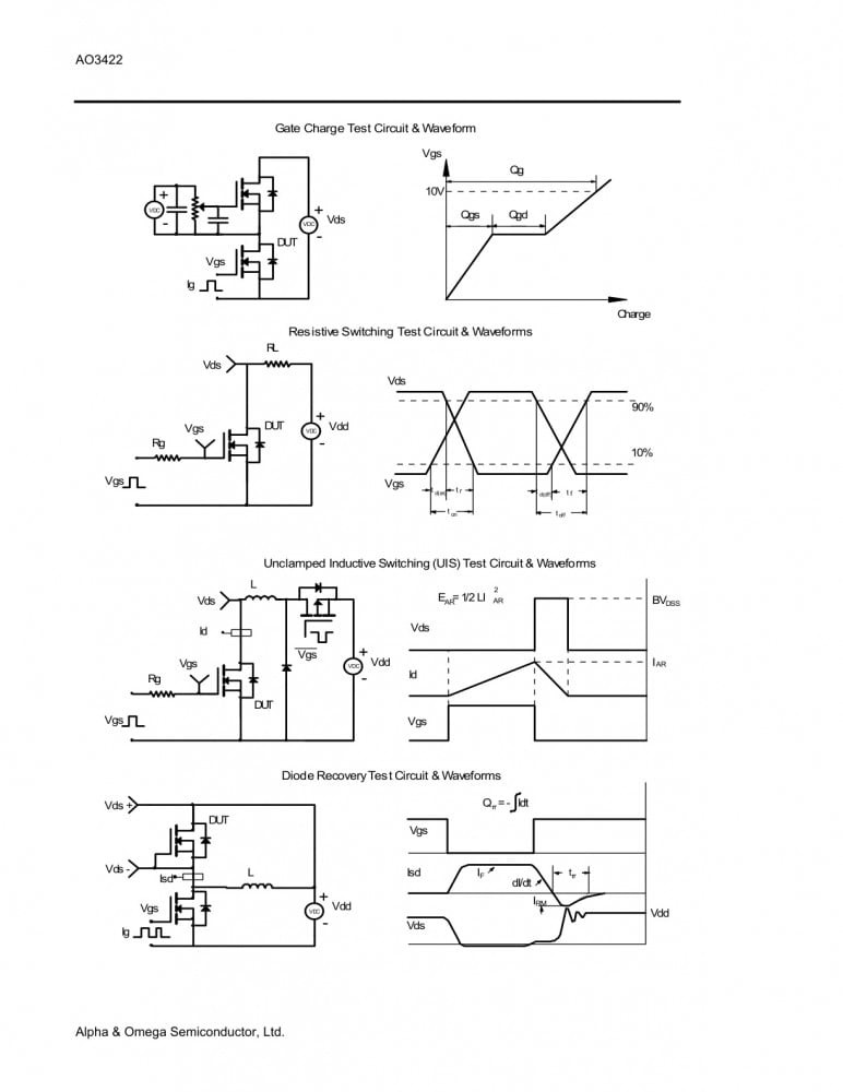 AO3422 datasheet page 5