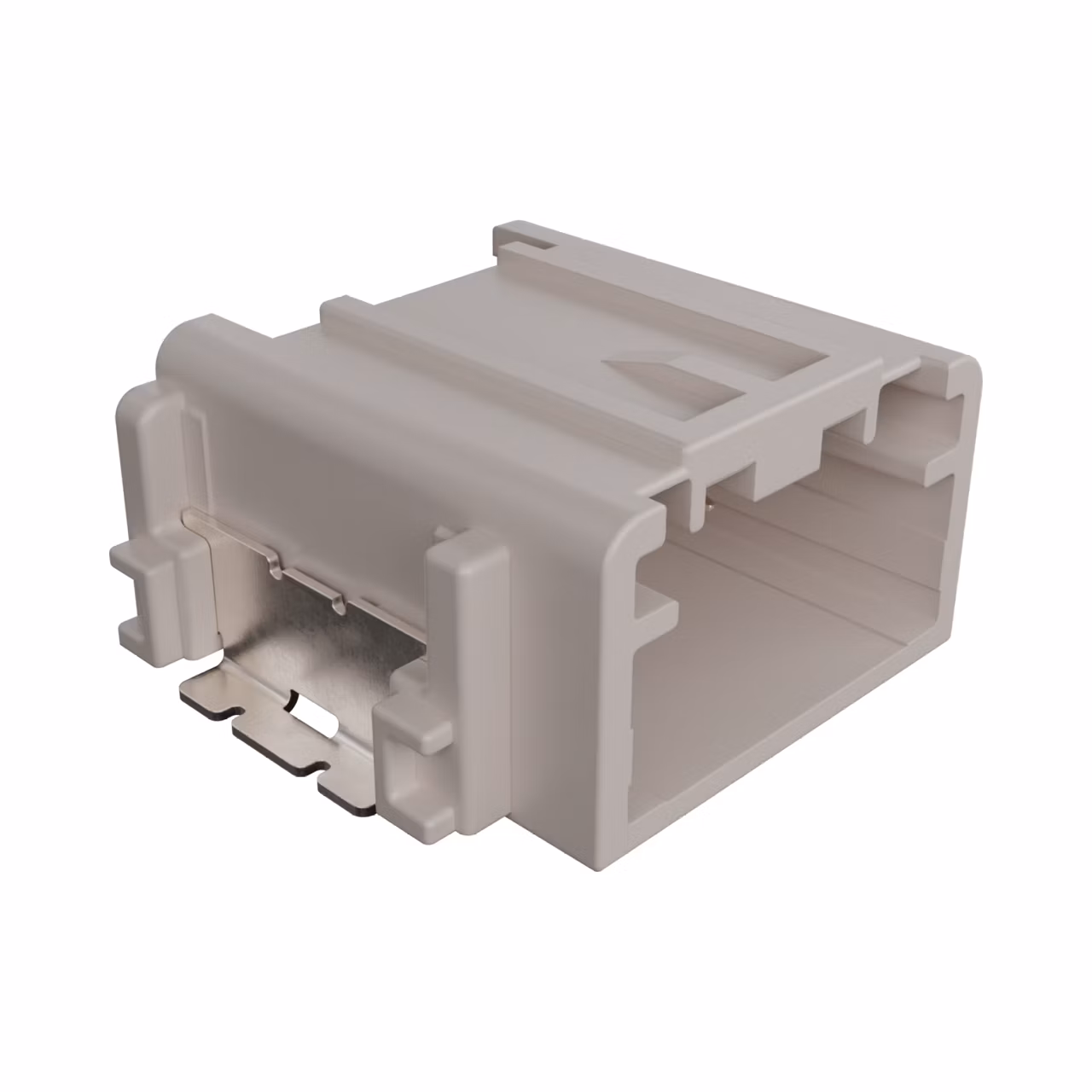 Mini50 Unsealed Header, UL 94 HB, Right-Angle, SMT, Single Row, 4 Circuits, Tin (Sn) Plating, Polarization Option B, Gray, Tube for sale