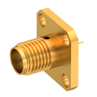 SMA / SQUARE FLANGE JACK RECEPTACLE WITH SHOULDER CONTACT for sale