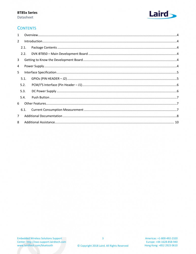DVK-BT850-ST datasheet page 3