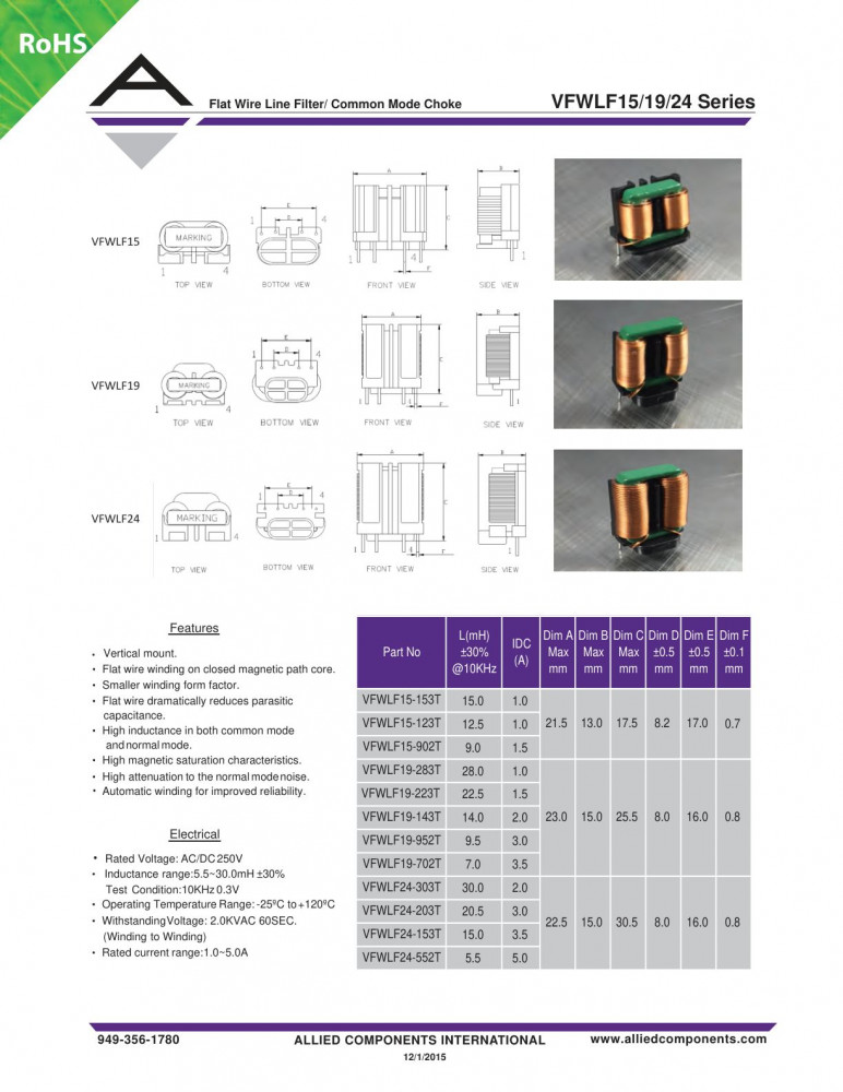 VFWLF series technical document page 1