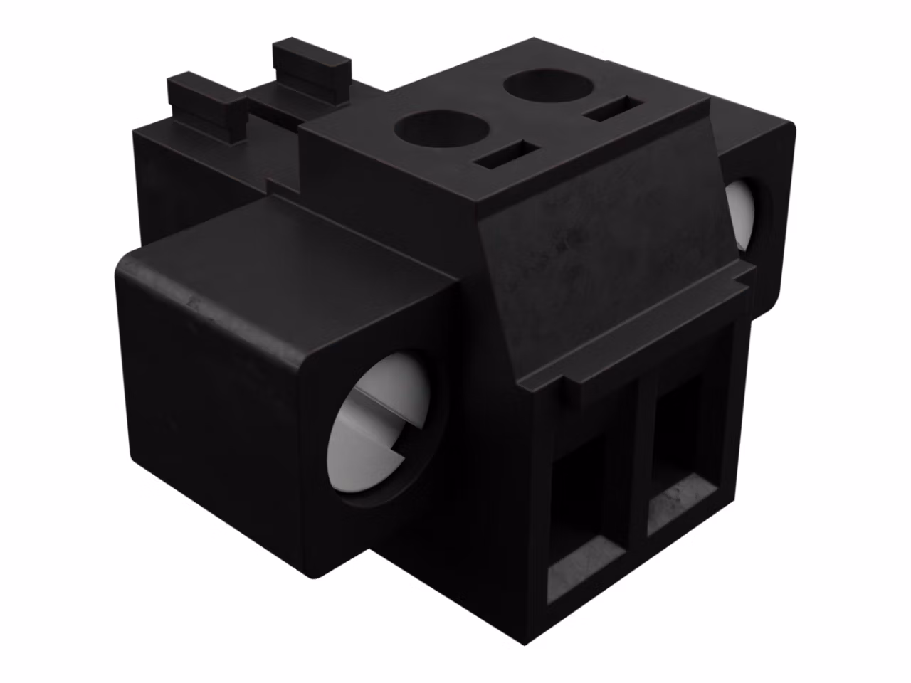3.81mm Pitch Eurostyle Horizontal Plug, with Retention Screws and Standard Imprinting, Black, 2 Circuits for sale