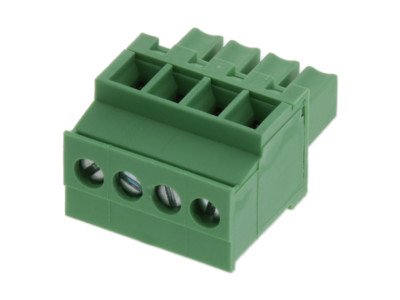 3.50mm Pitch Eurostyle Vertical Plug, Rear Wire Entry, Green Housing, 4 Circuits for sale