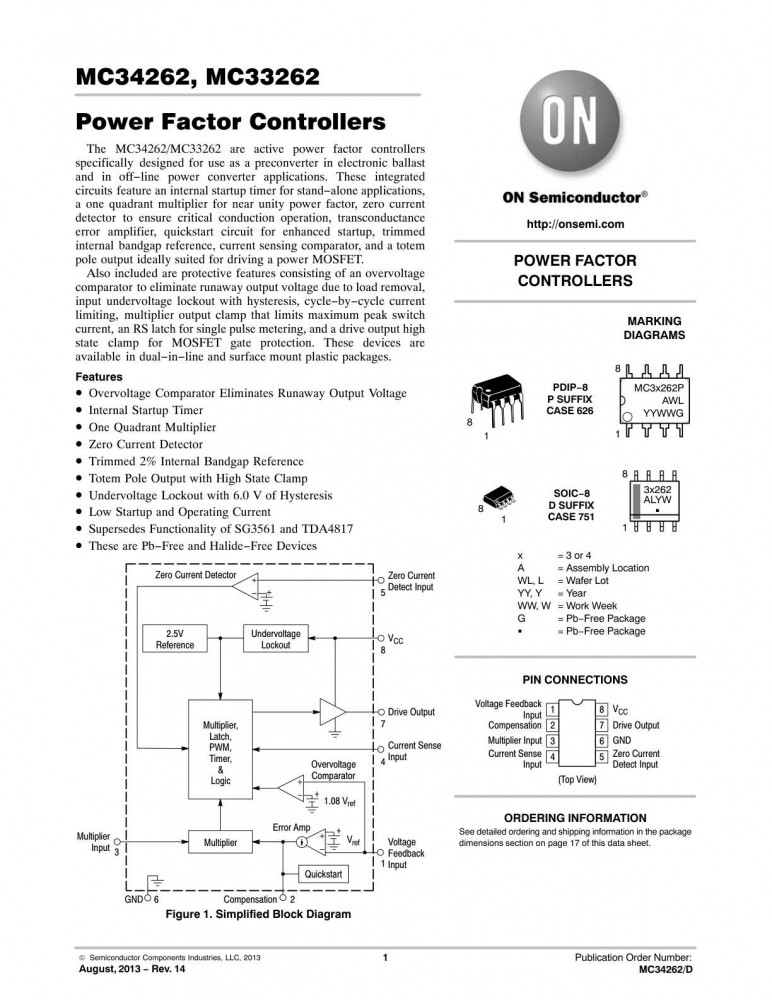 MC34262 datasheet page 1