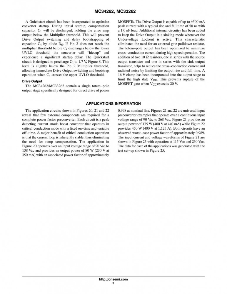 MC34262 datasheet page 9