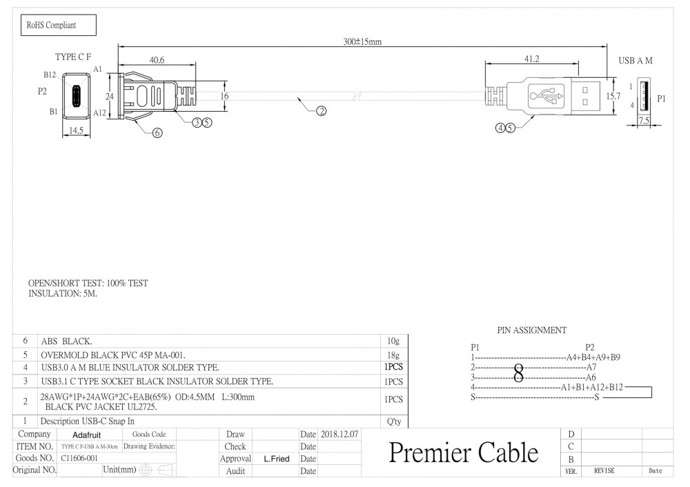 Adafruit 4052 technical drawing