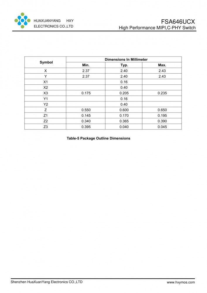 FSA646UCX-HXY datasheet page 7