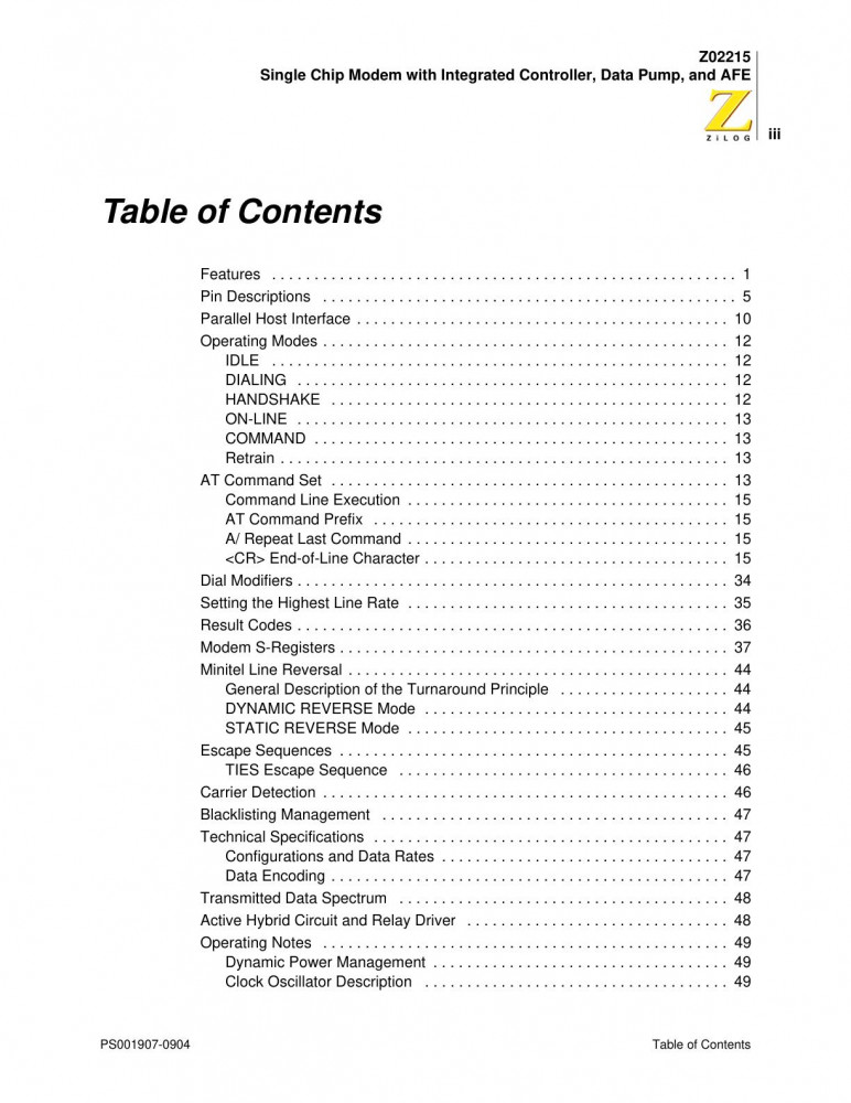Z02215 datasheet page 3