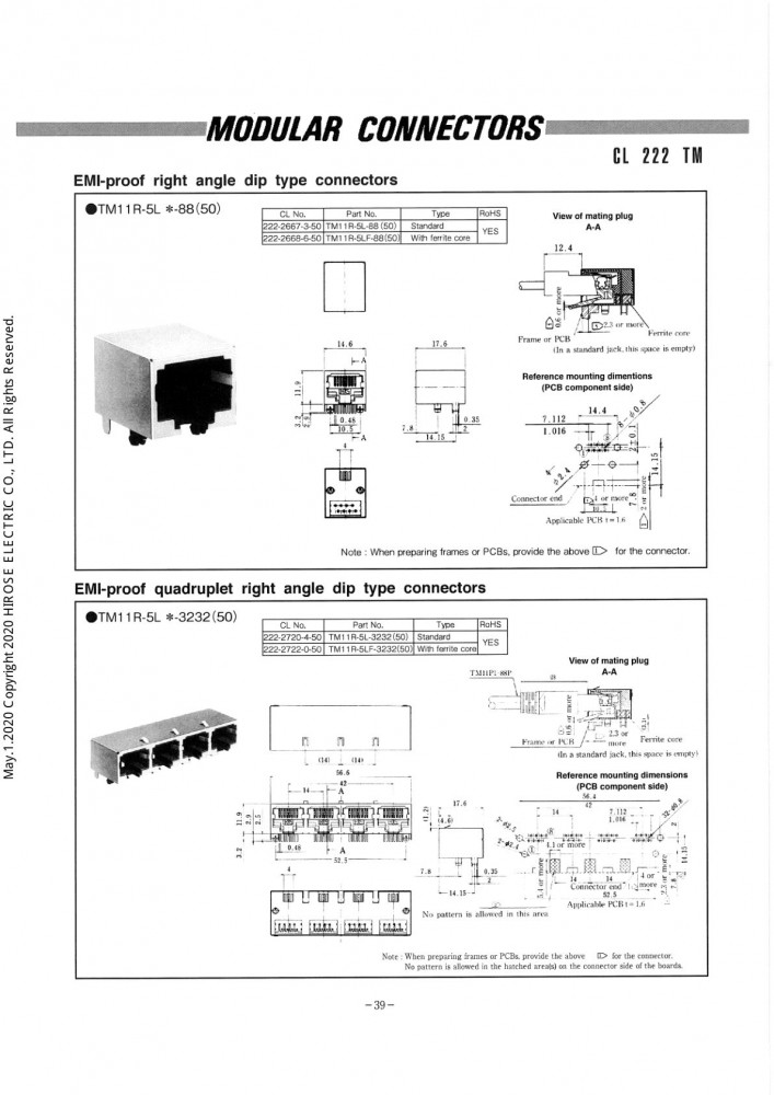 HRS TM Series technical document page 1