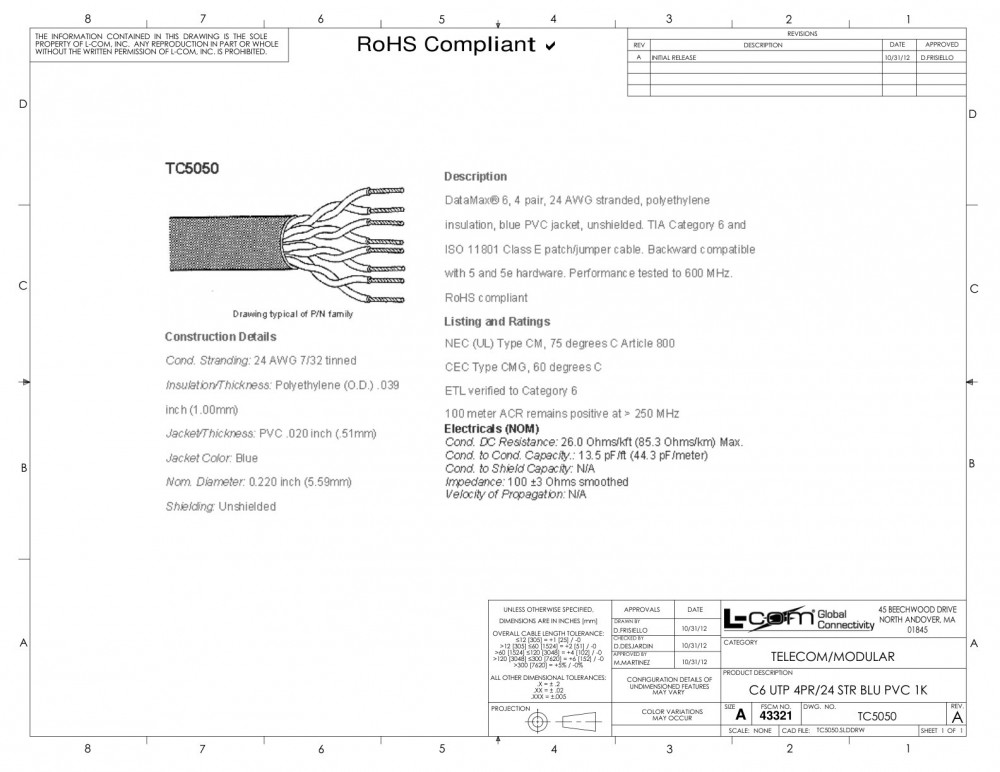 TC5050 technical document preview