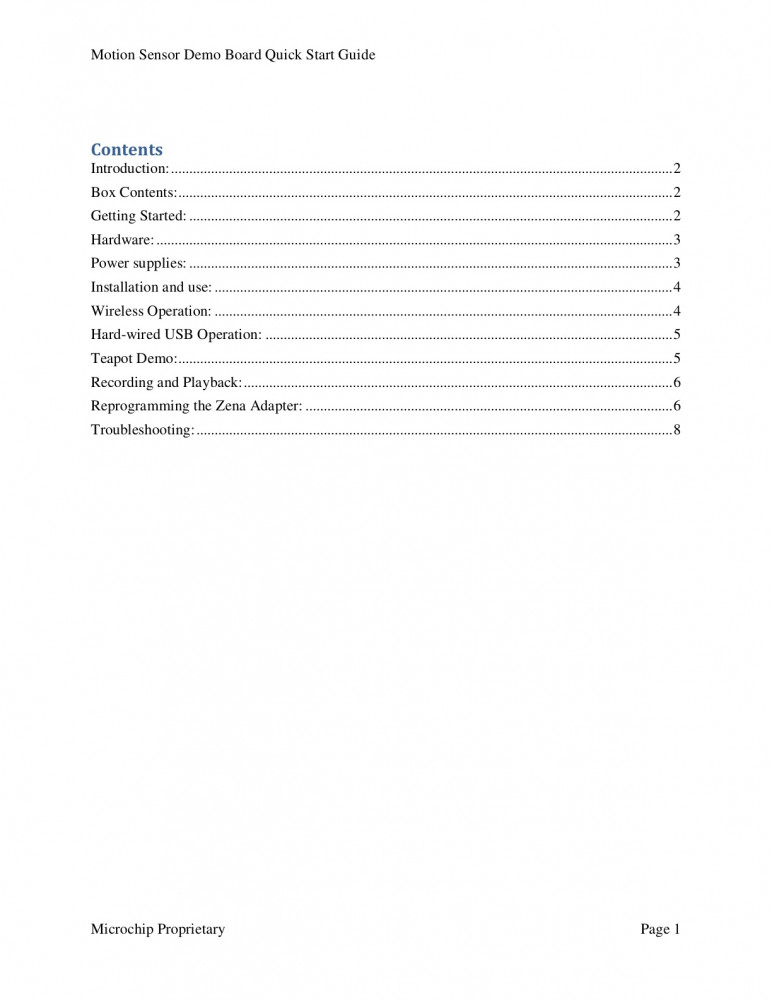 DM240316 Motion Sensor Demo Board guide, page 2
