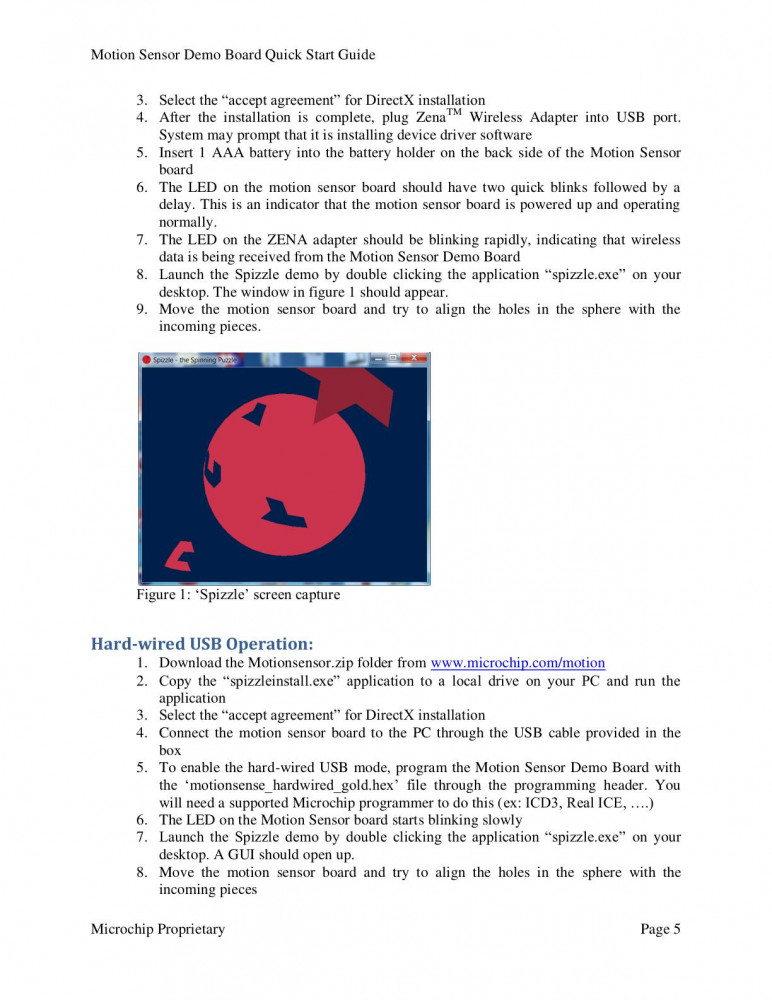 DM240316 Motion Sensor Demo Board guide, page 6