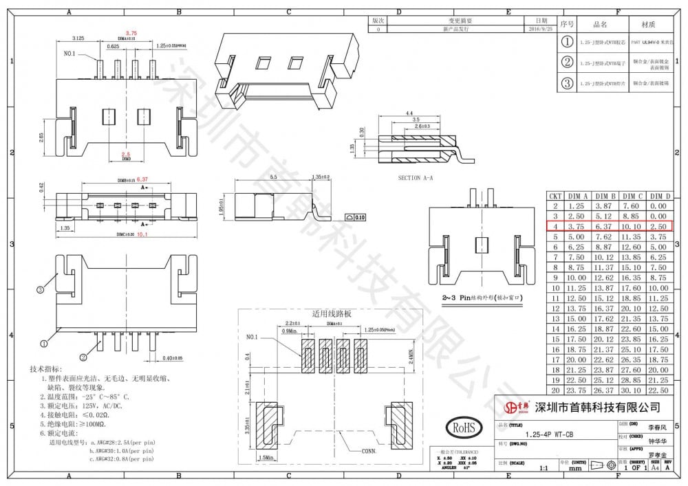 1.25-4P WT-CB technical drawing page 1